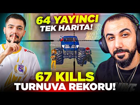 TEK HARİTADA 64 YAYINCI!! 😱 TURNUVADA CARBON ATIP KİLL REKORU KIRDIK!! | PUBG MOBILE