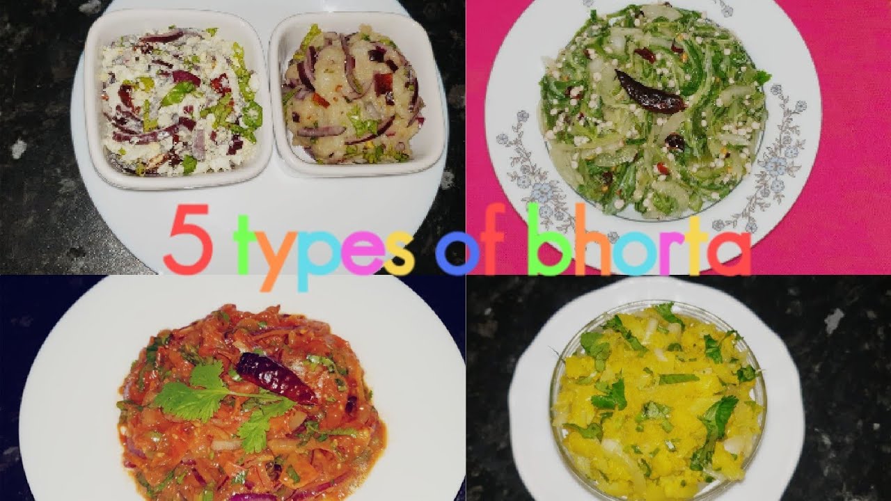 5 Types Of Bhorta Recipe | Bangladeshi bhorta | Veg and egg bhorta ...