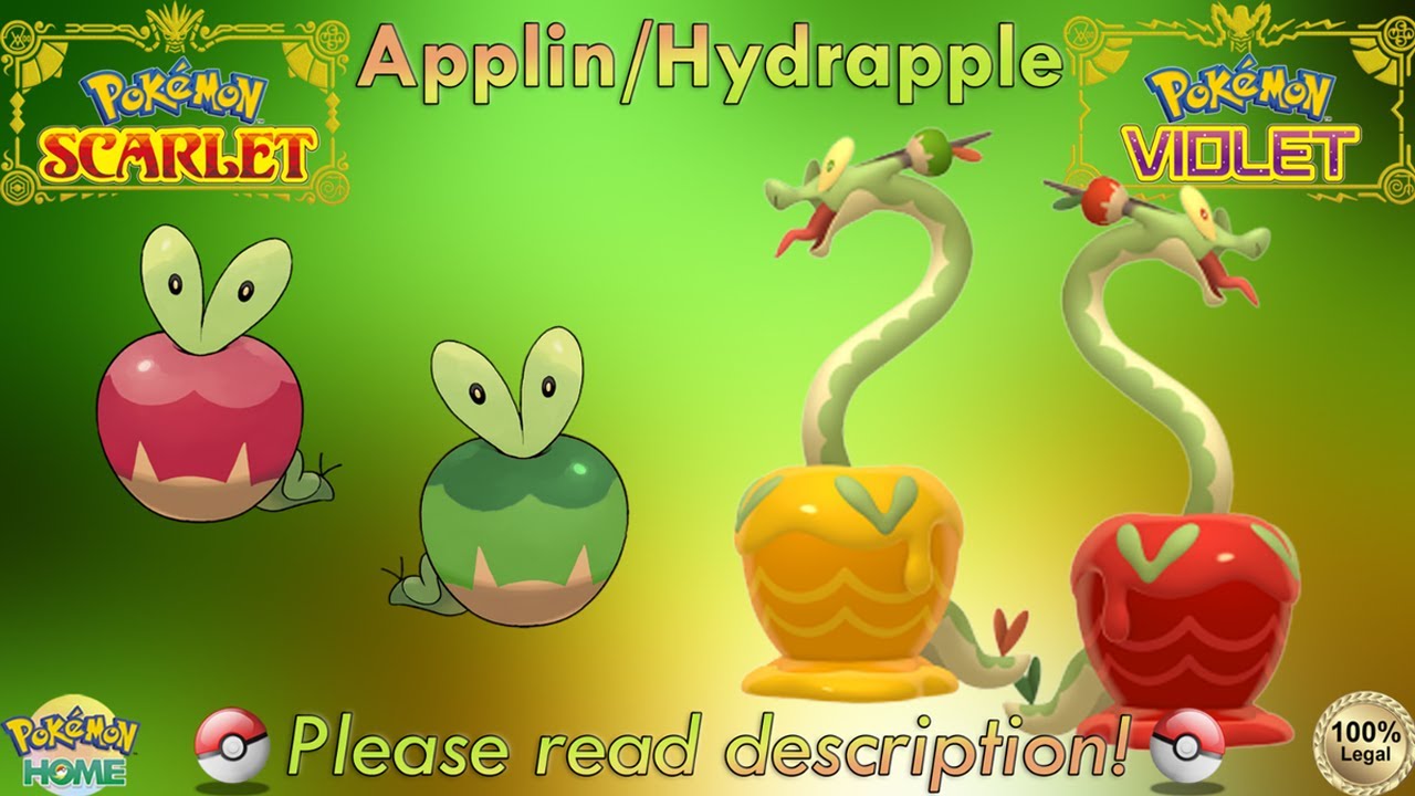 Shiny Applin Pokemon Tera Raid Giveaway Pokemon Scarlet Violet - YouTube