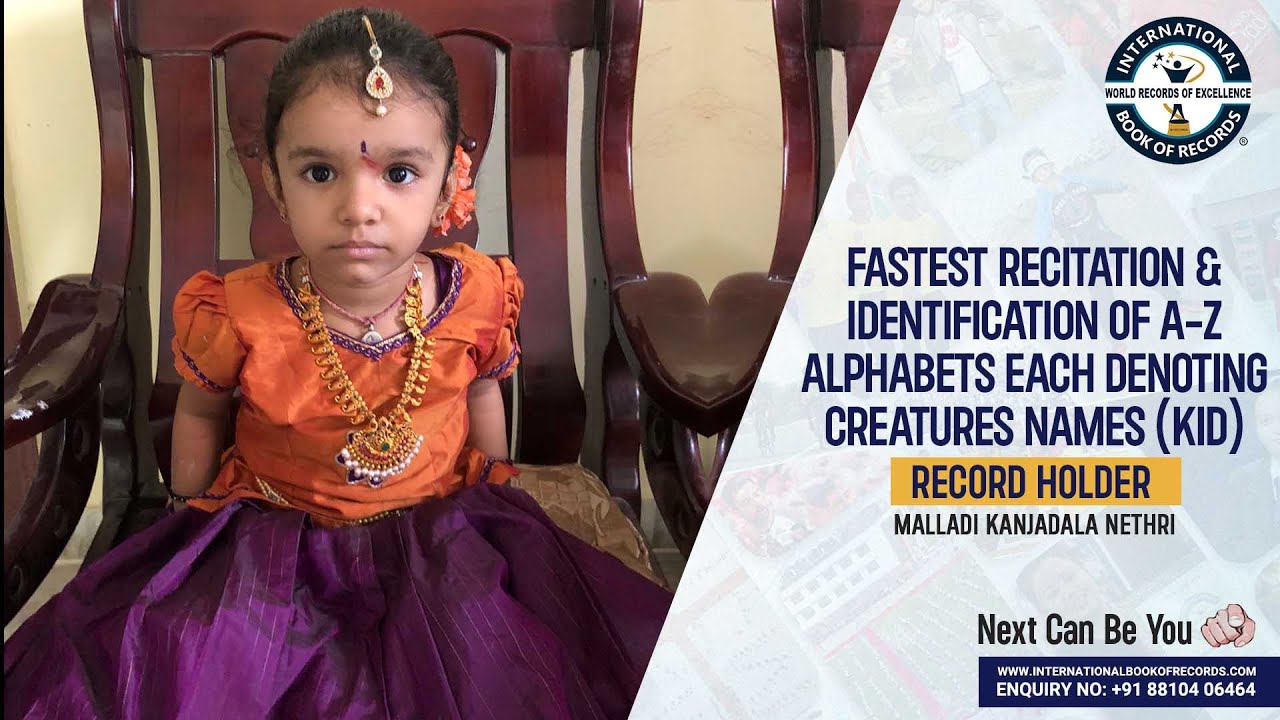 FASTEST RECITATION & IDENTIFICATION OF A Z ALPHABETS EACH DENOTING ...