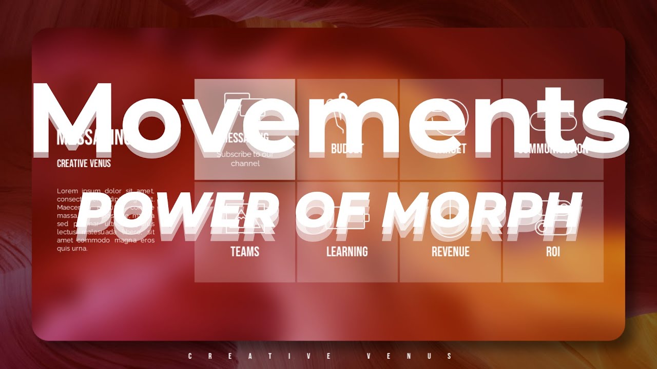 Movement of Elements within Slides | Modern Animation Style Idea in ...