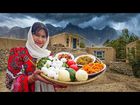 Cooking on a Stormy Day in Our Mountain Village | Simple Afghan Family Life