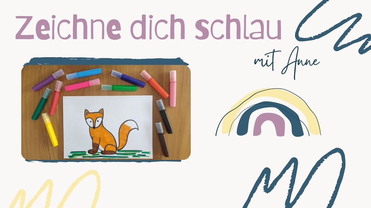 Wir zeichnen einen Fuchs | Zeichne dich schlau | Kreative Kids - YouTube