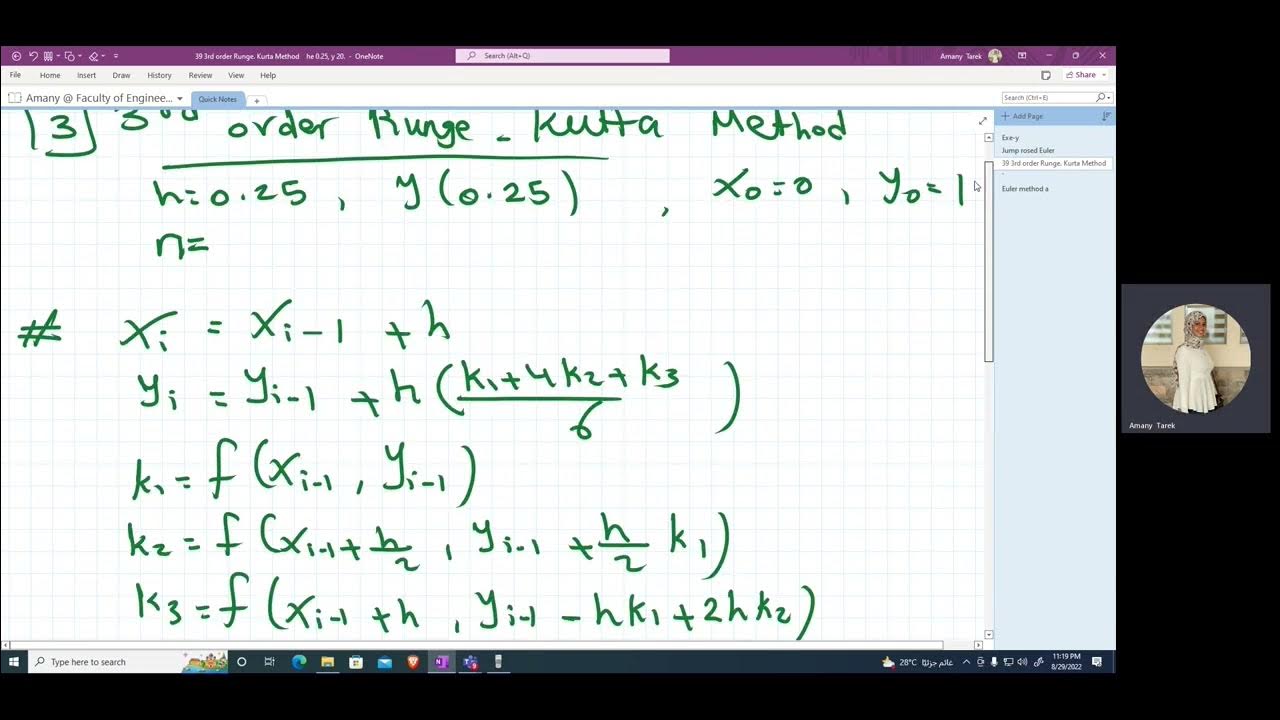 Example on numerical methods to solve ODE - YouTube