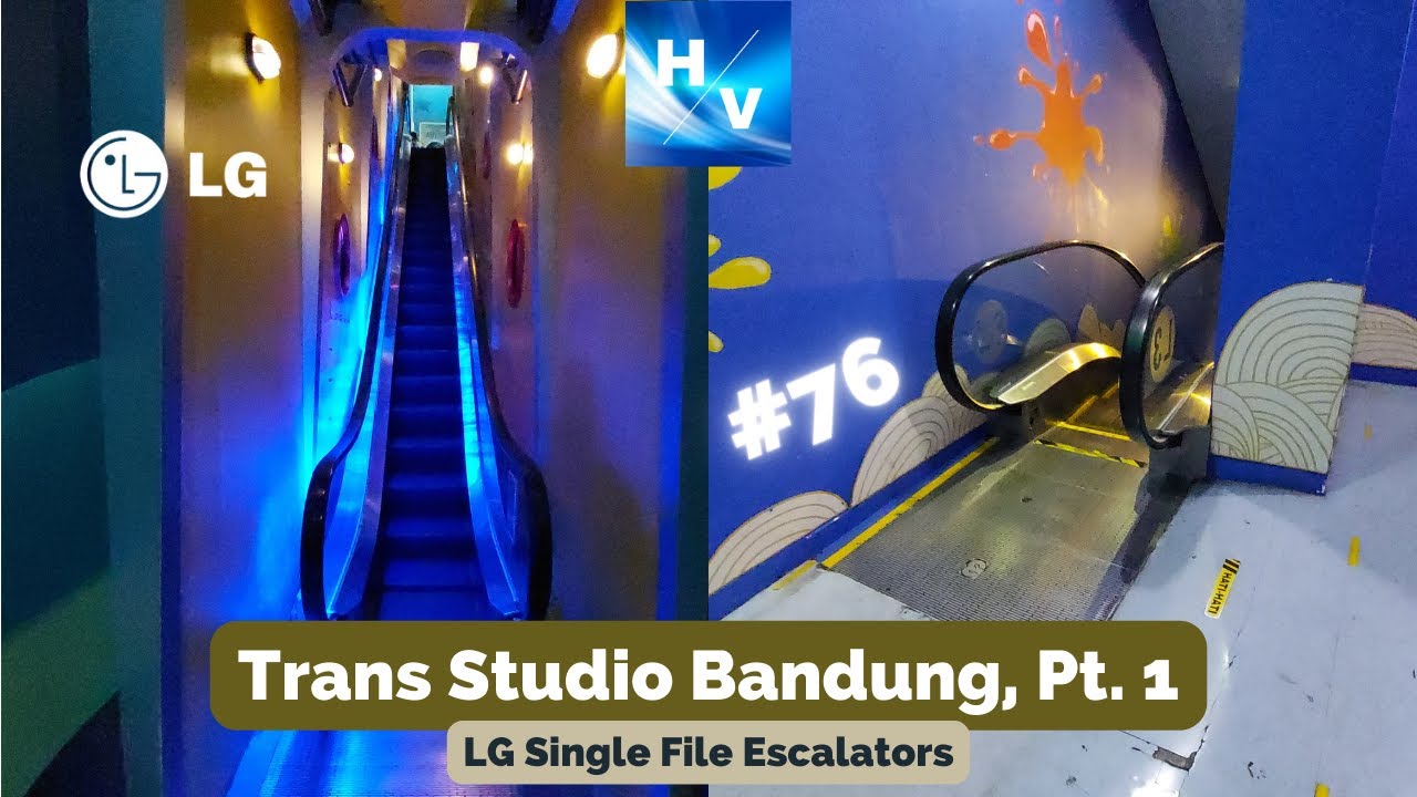 LG Single File Escalators at Trans Studio Bandung - YouTube