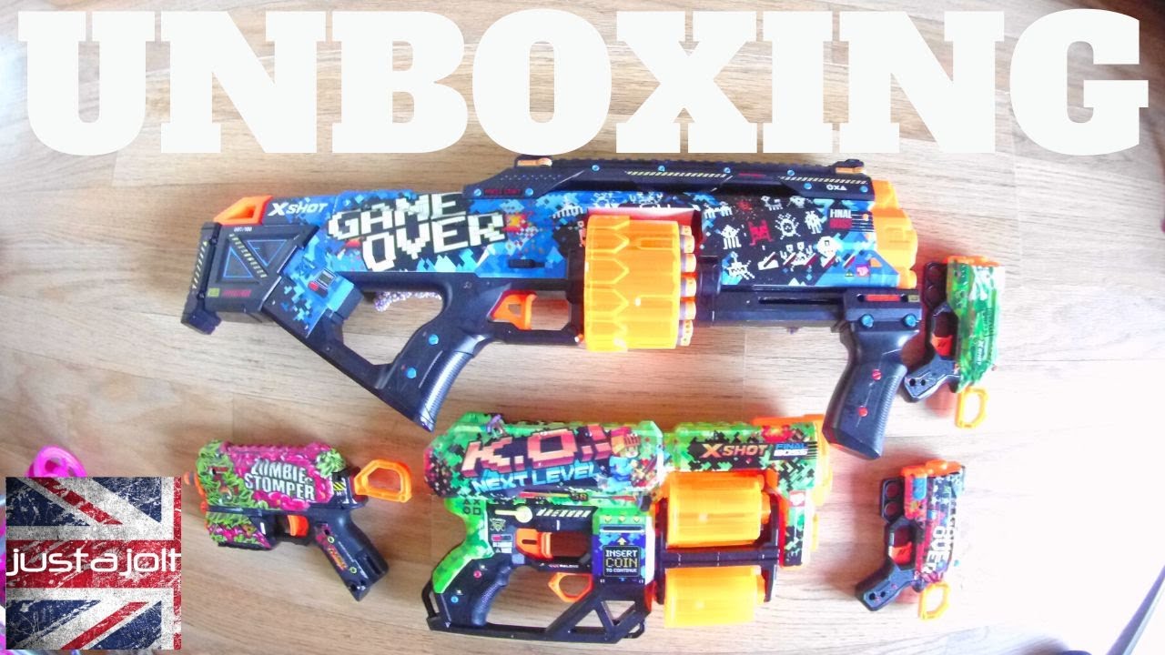 New Zuru X-Shot Skins Unboxing: Xshot Last Stand, Dread, Flux skins ...