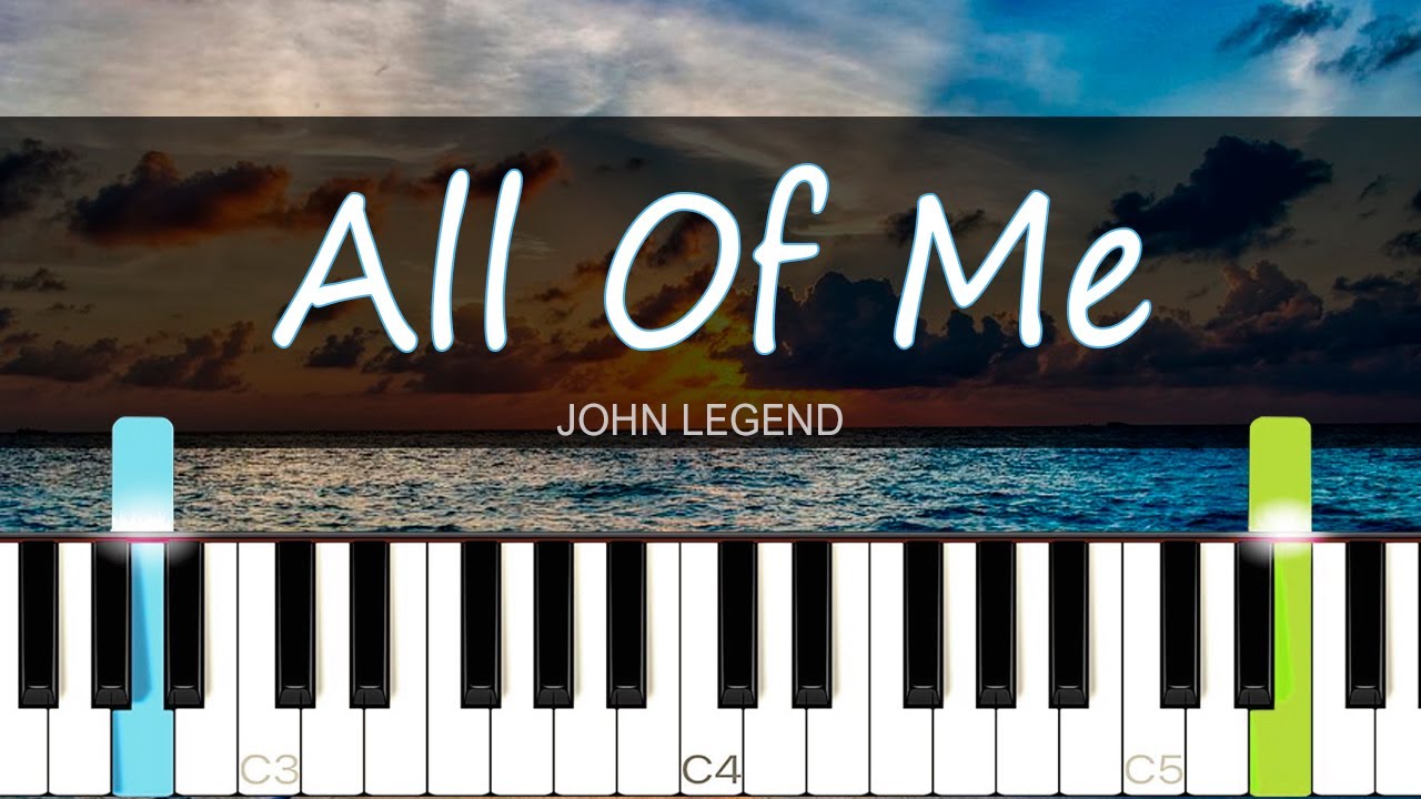 All Of Me - John Legend [Piano Tutorial] | SHEET MUSIC + MIDI 🔥 - YouTube