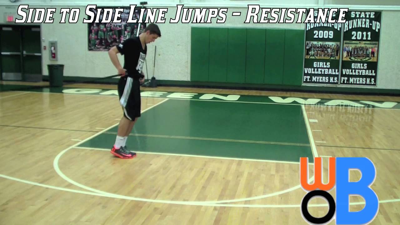 Side to Side Line Jumps with Resistance - YouTube
