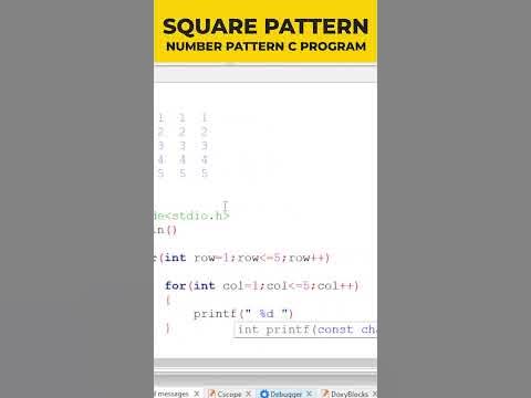 C pattern program 11111 22222 33333 44444 55555 - YouTube