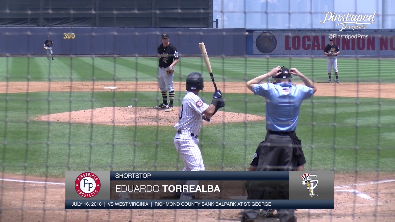 Eduardo Torrealba, Shortstop,, Staten Island Yankees, Double, July 16 ...