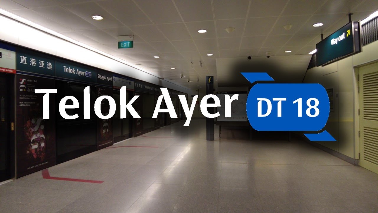 DT18 Telok Ayer MRT Station: Exit A to Platforms | Downtown Line - YouTube