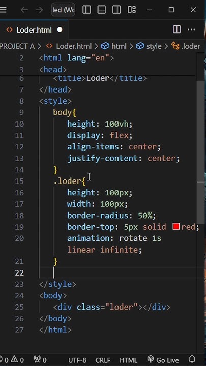 Loder | HTML CSS 😱 - YouTube