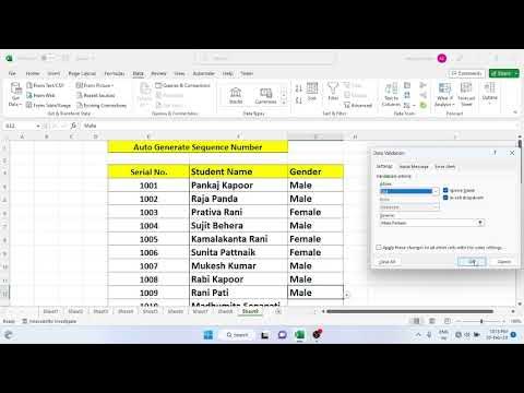 MS-Excel - Lab-60 - How to convert cell into a dropdown list - YouTube
