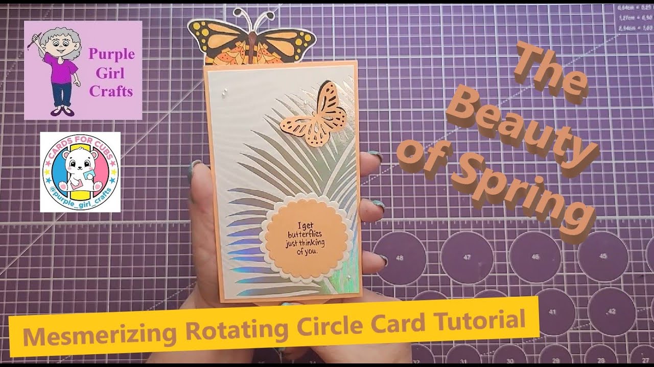 Mesmerizing Rotating Circle Card with a Pop-Out Butterfly - YouTube