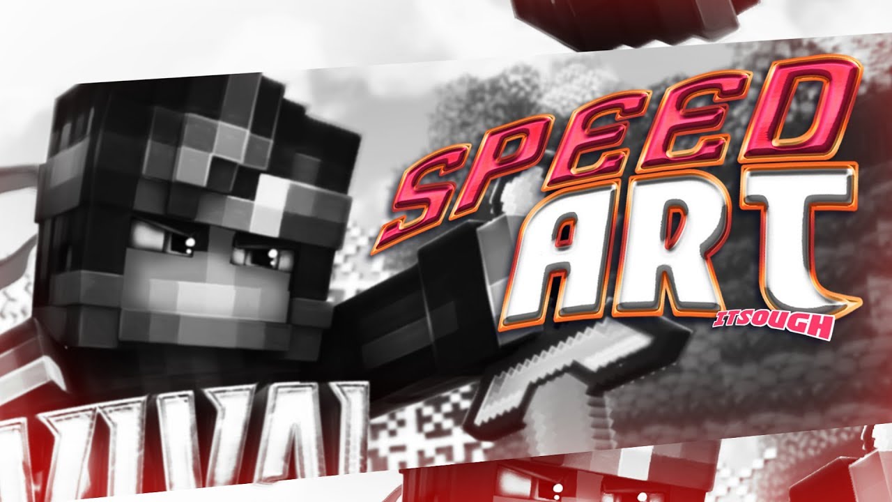 Minecraft Thumbnail Speed art » ItsOugh - YouTube
