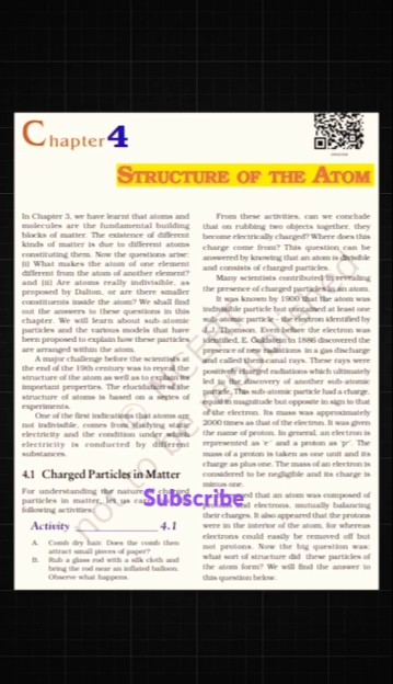 Class 9~ STRUCTURE OF ATOM IMP INTEXT #chemistry #physicswallah - YouTube