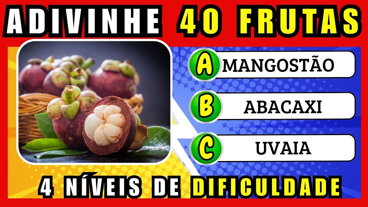 Que fruta é essa? Adivinhe 40 tipos de frutas do nível fácil ao ...
