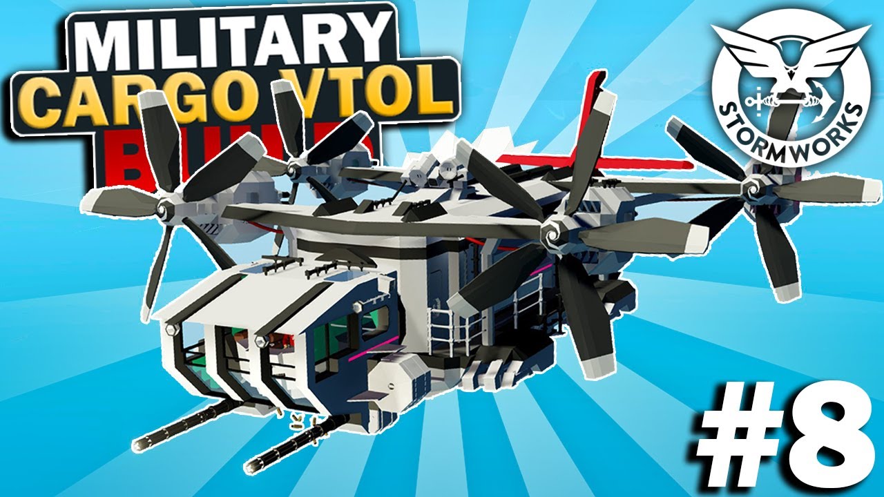 Adding Two MASSIVE GATLING GUNS To Our MILITARY FUTURISTIC VTOL Build ...