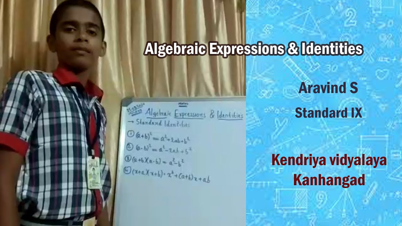 Algebraic expressions & Identities by Master- Aravind S. - YouTube