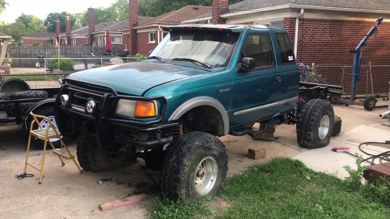 Solid Axle Swapped Ford Ranger Project - YouTube