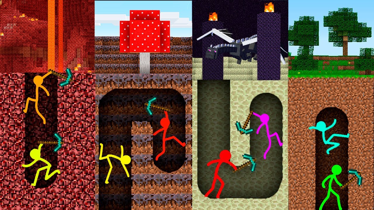Stickman VS Minecraft Animation / ALL MINECRAFT BIOMES SURVIVAL - Animation Vs Minecraft Cartoon ...