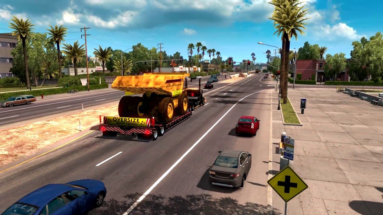 ATS HEAVY HAUL 773 CAT ROCK TRUCK WITH A PETE 379 TRI-AXLE - YouTube