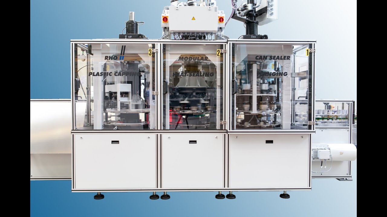 High-speed sealing machine for paper tube chips cans - YouTube