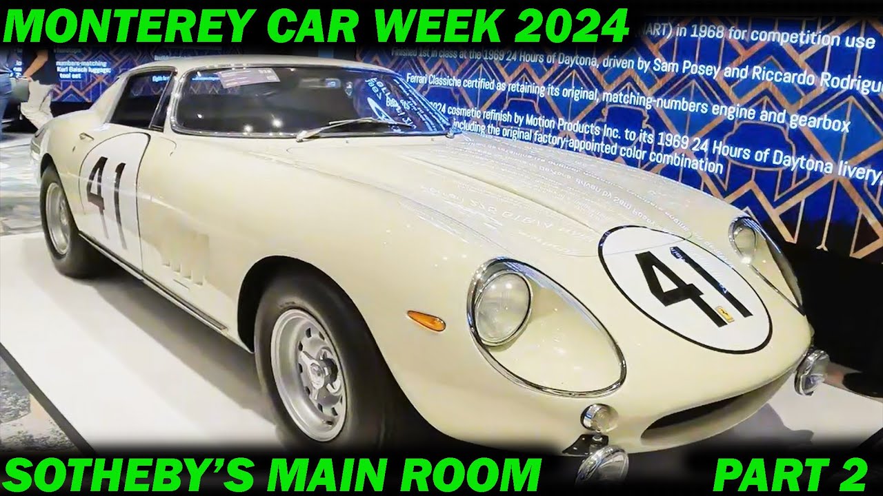 MONTEREY CAR WEEK 2024 SOTHEBY'S MAIN ROOM PART 2 - YouTube