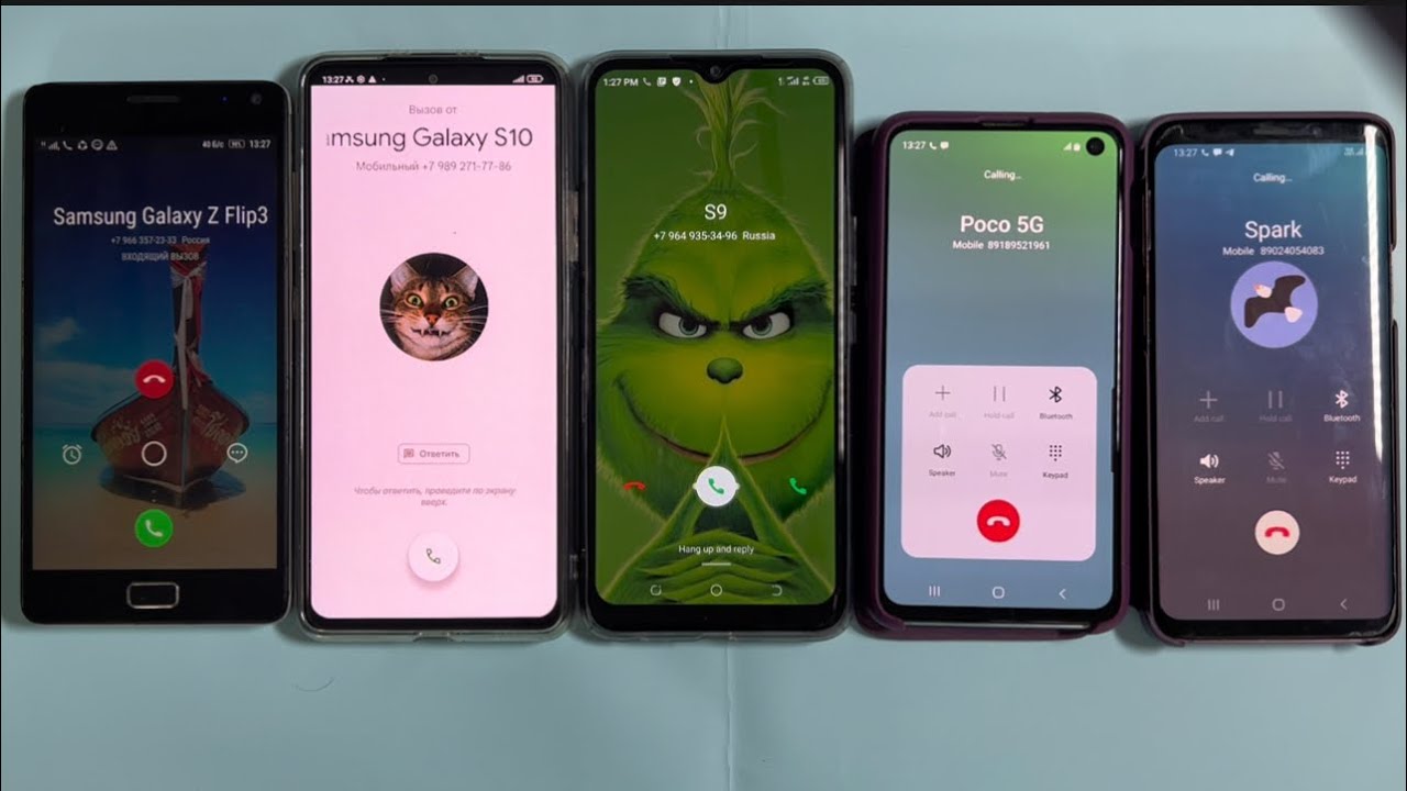 Five Phone Incoming Calls/Samsung Galaxy S10 / Poco 5G / A31 Galaxy ...