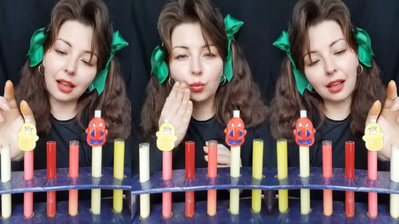 {ASMR} RAINBOW DRINKS, ASMR DRINKING, asmr mouth sounds #ASMRDRINKING ...