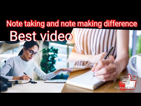 Note taking and note making difference|| advantages|| steps for note ...