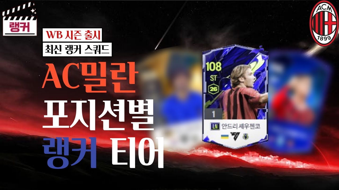 FC 온라인 AC 밀란 포지션별 랭커 티어 및 스쿼드 분석 (TOP30) | Vortex Gaming