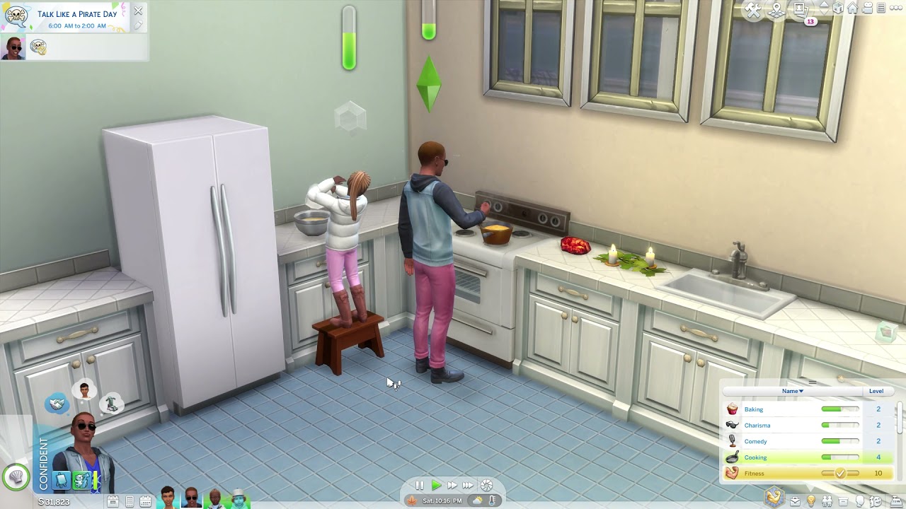 Sims 4 Cooking Together - First time - YouTube