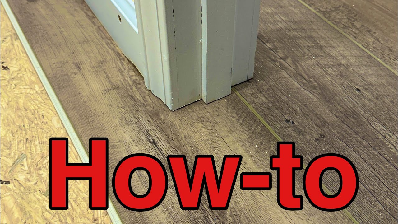 Vinyl plank around door jambs and scribing made easy - YouTube
