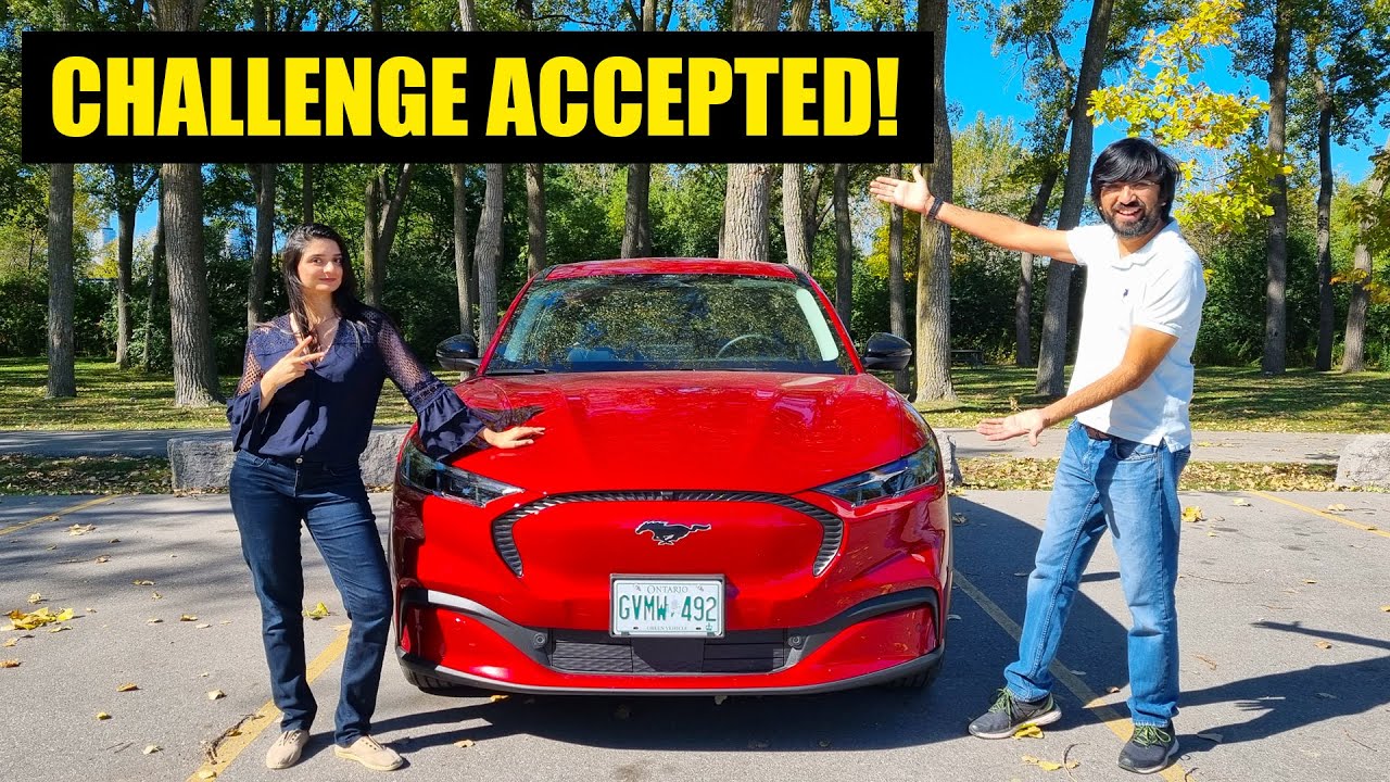 I Challenged My Wife To Do This On The Ford Mustang Mach E - YouTube