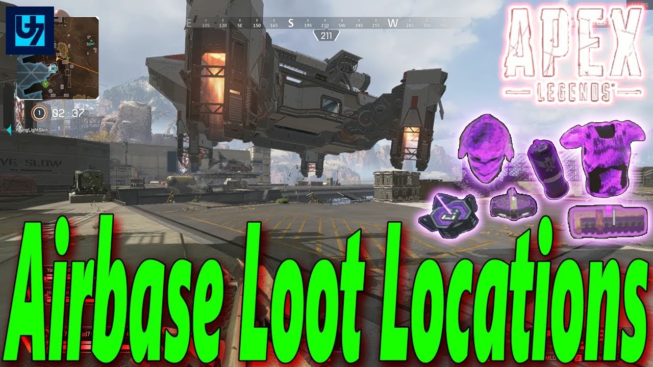 Apex Legends - Airbase All Loot Locations Walk-through - YouTube