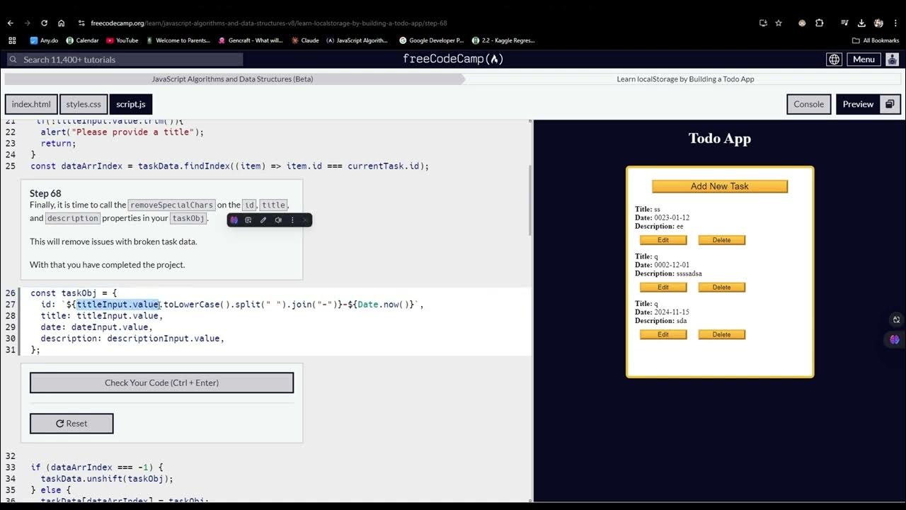 Learn Localstorage By Building A Todo App 68 Youtube