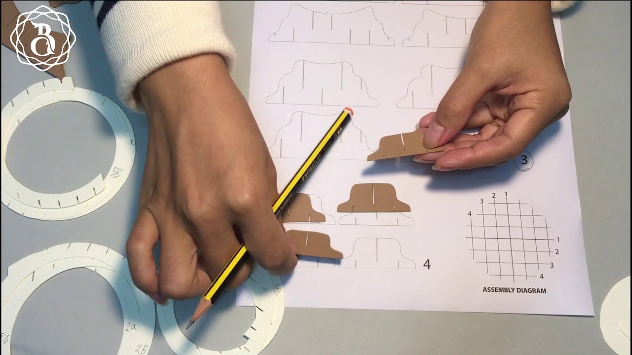 How to assemble the most detailed mini pop-up sphere - YouTube