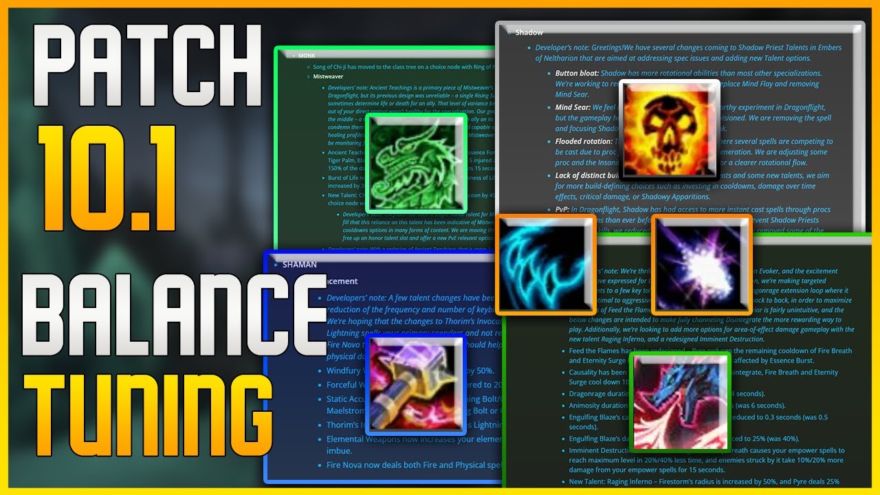 Patch 10.1's Balance Tuning Changes: YET another Shadow Priest rework ...