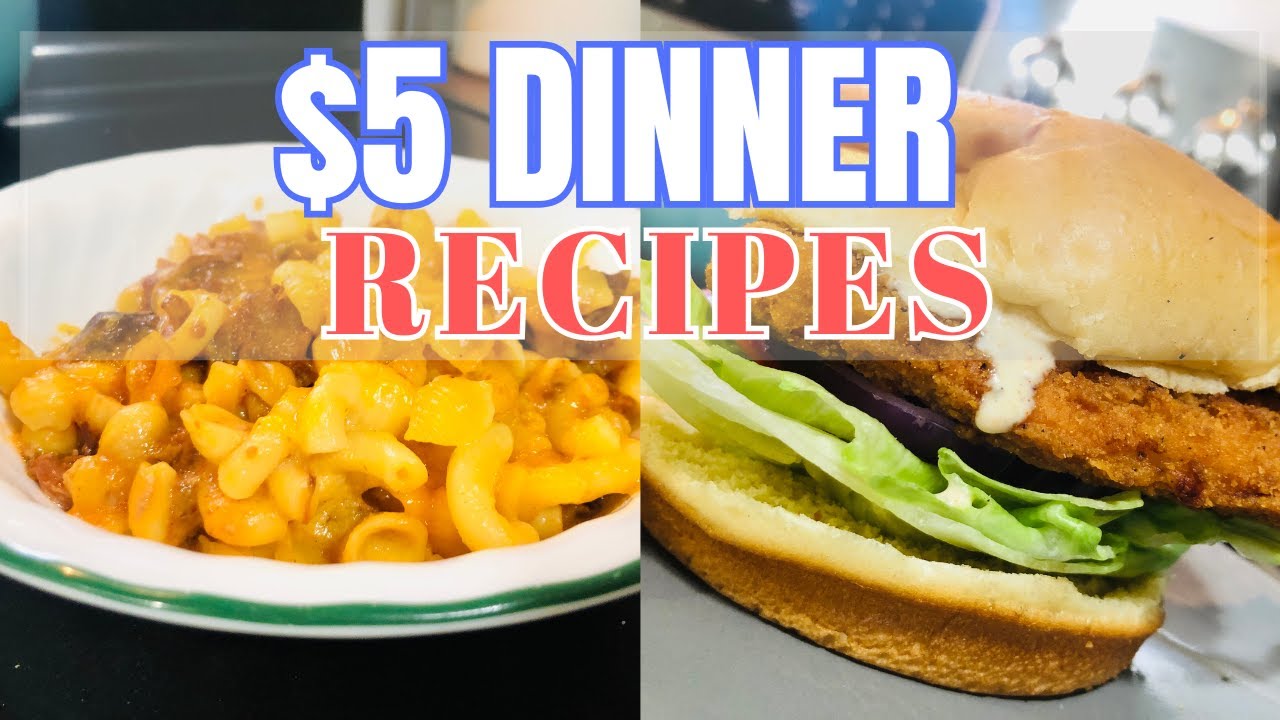 $5 DINNERS | BEST Quick & Easy Cheap Meal Ideas | Affordable Dinner ...