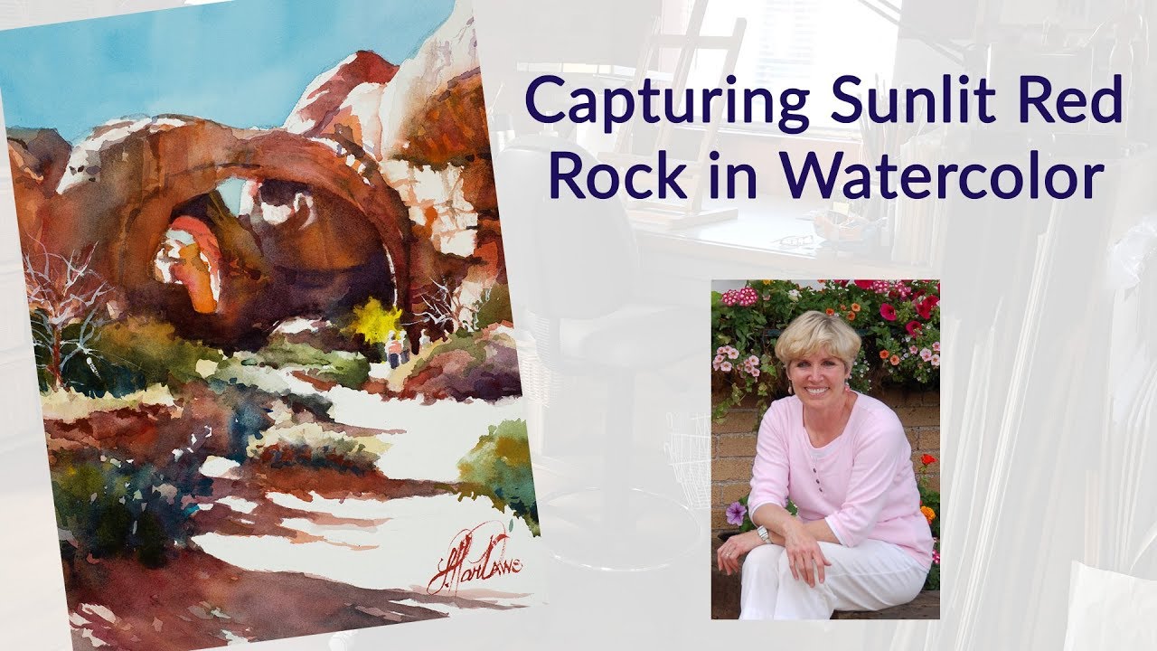 Capturing Sunlit Red Rock in Watercolor - YouTube
