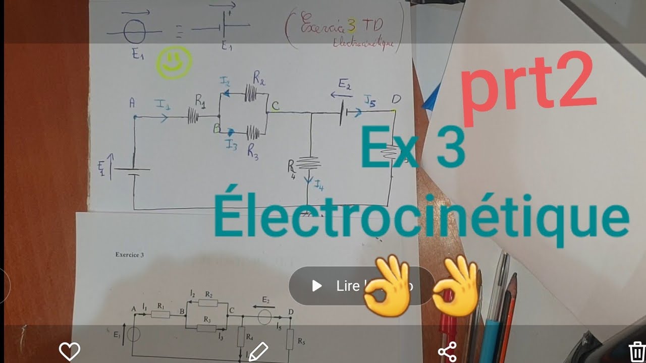 Exercice 3 Électrocinétique TD 2021 SMPC PRT 2 - YouTube