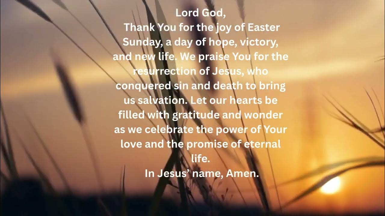 Easter Prayer - YouTube