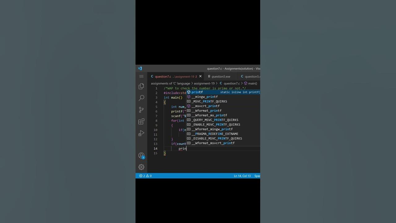 To check number is prime or not |code_with_shamsi | #coders #ctutorials#codm#education - YouTube