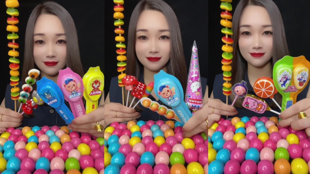 Candy tingles 😍 ASMR mukbang with satisfying #asmr #mukbang #candy # ...