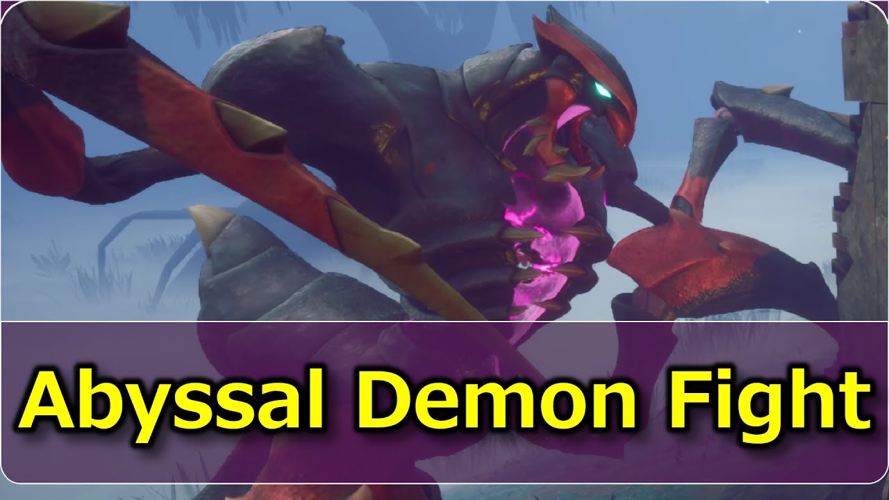 Runescape Dragonwilds - Abyssal Demon Boss Fight - YouTube