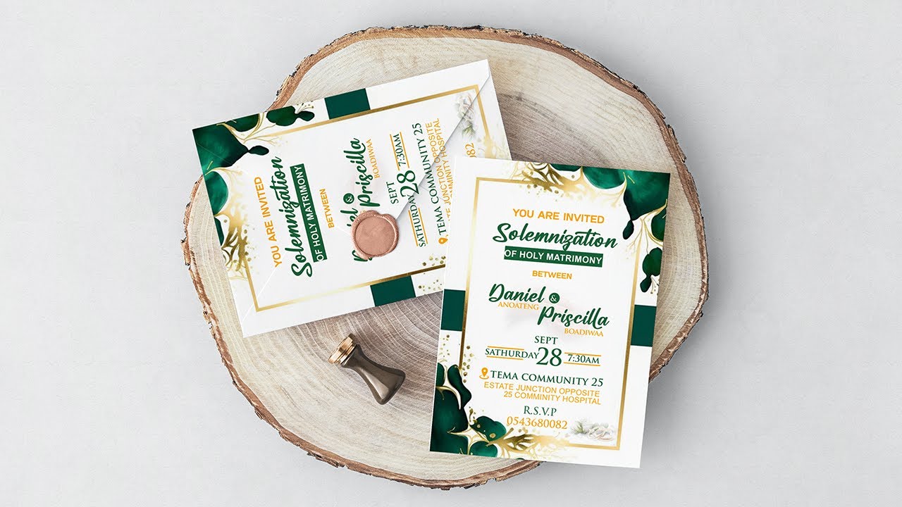 HOW TO DESIGN WEDDING INVITATION FLYER A STEP BY STEP TUTORIALS FOR ...