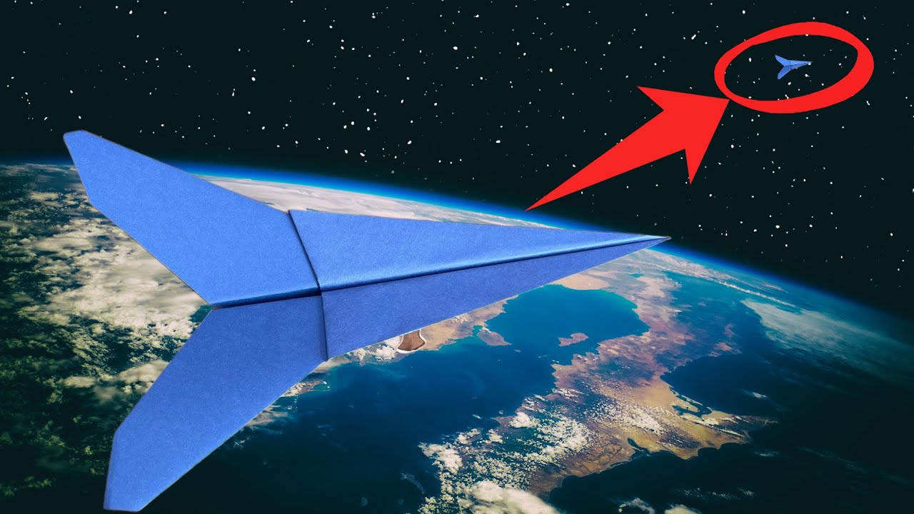 How to make a paper airplane that flies to a spaceship - YouTube
