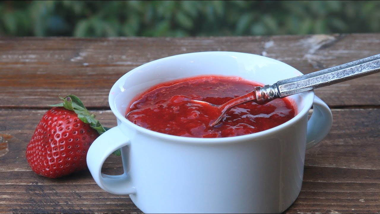 Salsa de fresas o frutillas - YouTube