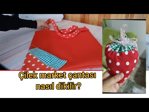 #marketçantası Çilek Çanta,Market çantası,Kol çantası,Shopping bag